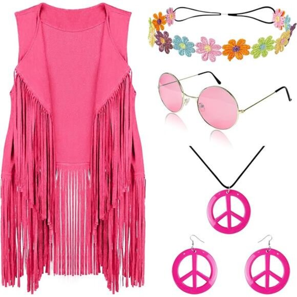 Jewelry | 6s 70s Outfits For Women Disco Hippie Costume Clothes Woman Peace Sign Earring | Poshmark